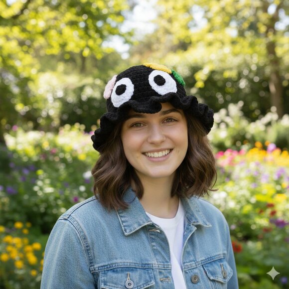 Hand Crafted | Accessories | Adorable Crochet Bucket Hat Soot Sprite ...